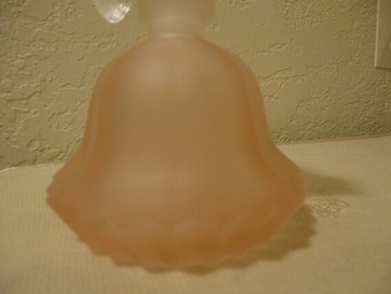 Vintage circa 1950/60s Frosted Pink Perfume Bottle w/… - Gem