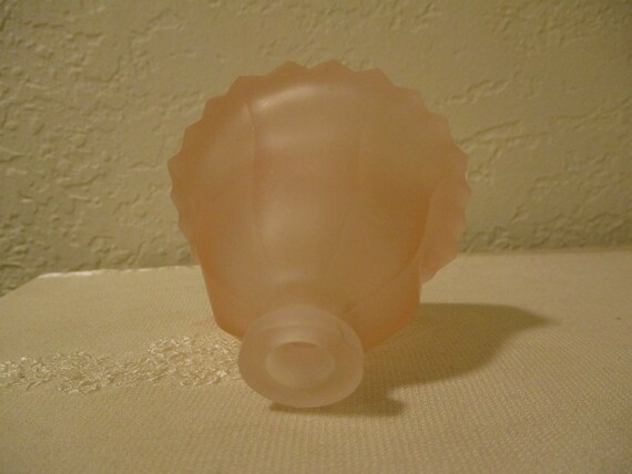 Vintage circa 1950/60s Frosted Pink Perfume Bottle w/… - Gem