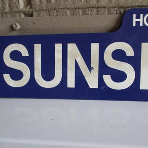 Repro Metal Hollywood Street Sign SUNSET BLVD Street Sign Length 18" - Etsy