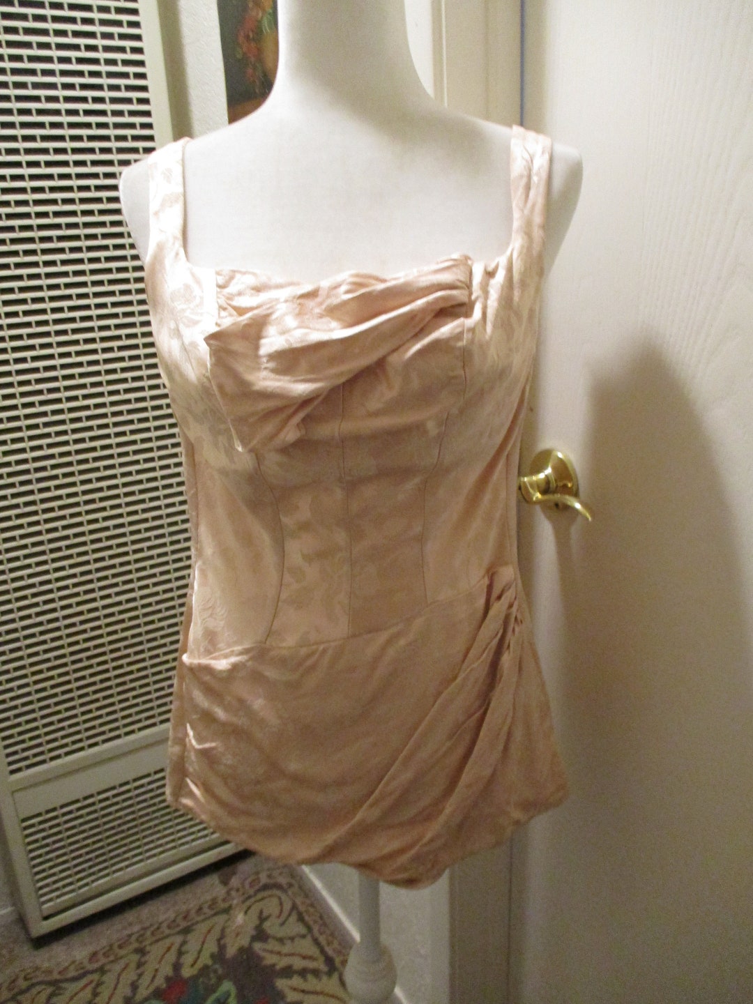 1950s Original CATALINA Masterpiece Champagne Brocade Bathing/swim Suit ...