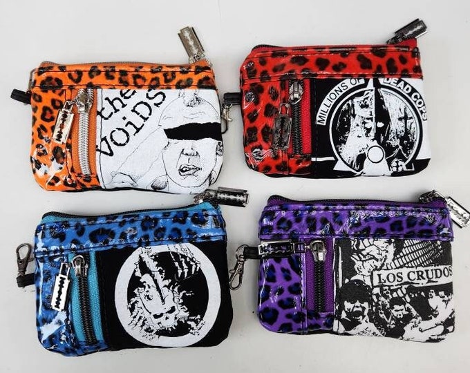 Punk Rock Leopard Print Wallet | MDC | Los Crudos | Germs | Voids - Etsy