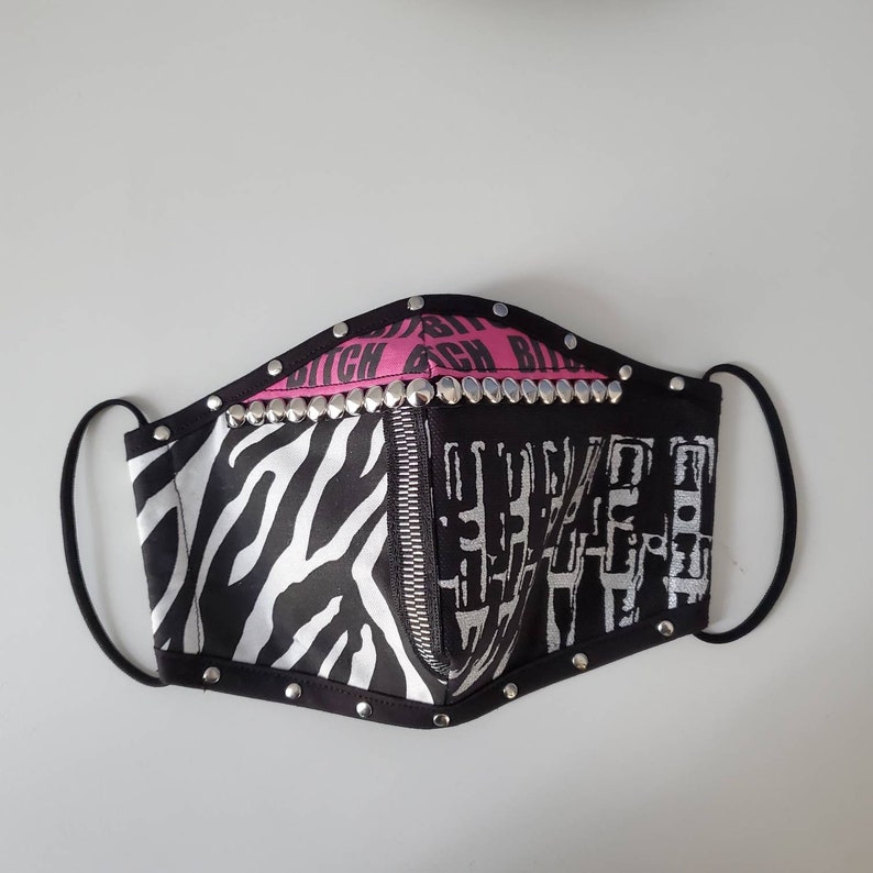 Punk Rock Face Mask With Bullets and Studs **adult Medium Size** - Etsy