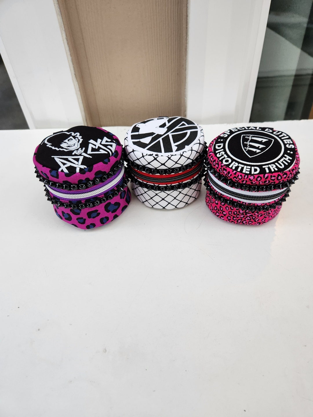 Punk Rock Circle Pouch With Studs Adicts Crass Special Duties - Etsy