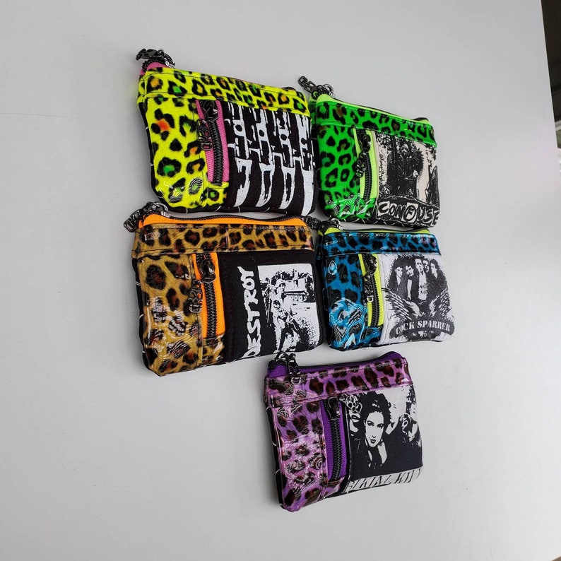 Punk Rock Leopard Print Wallet - Etsy