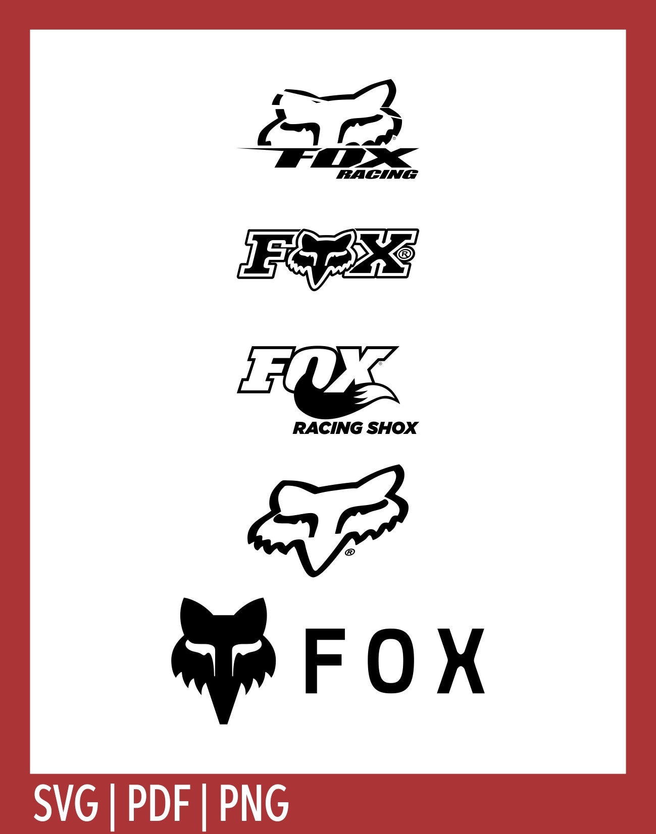 Pack Bundle Fox Logo Png, Svg, Pdf - Etsy