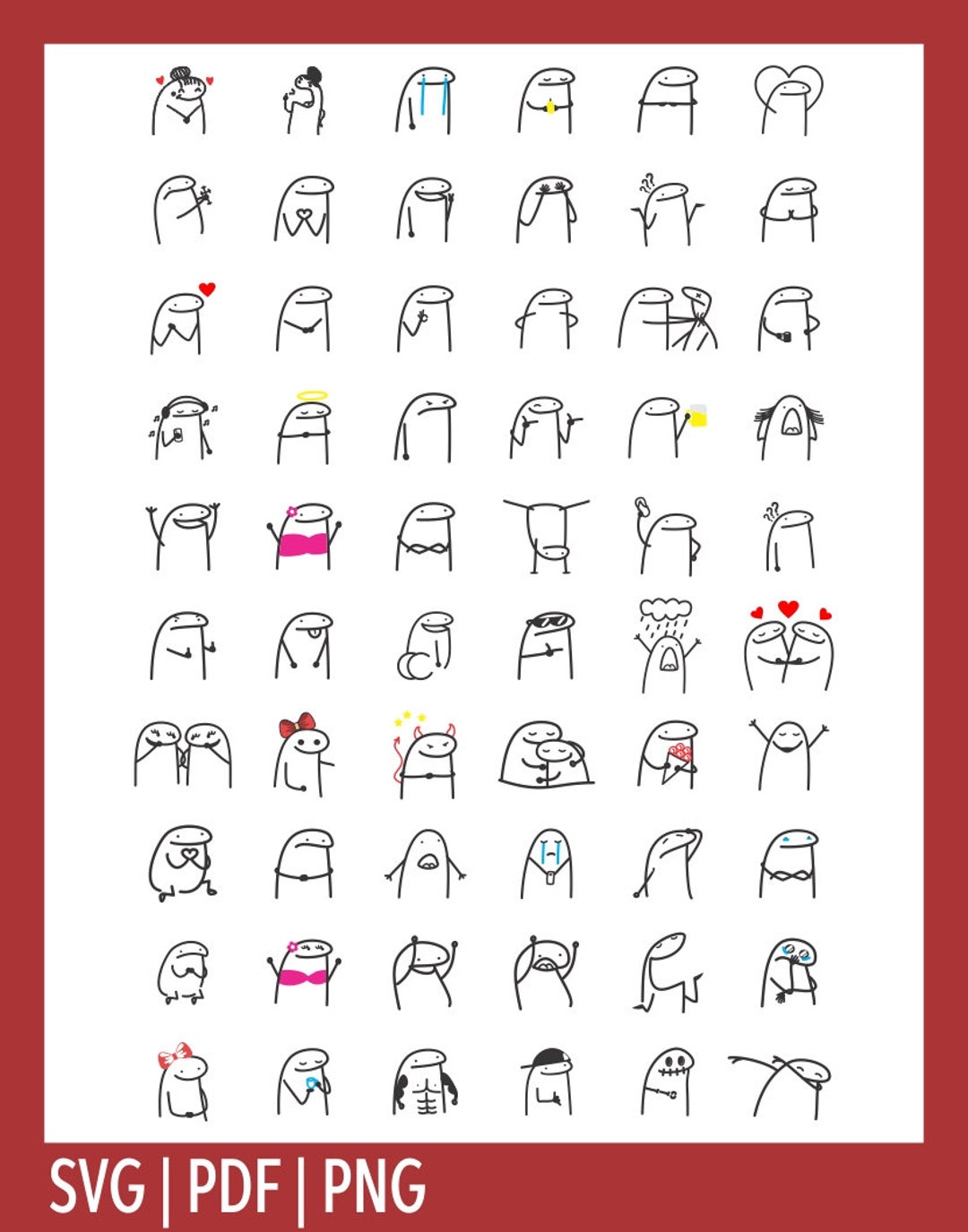 Bundle Pack Deformito Flork Vector Png Pdf - Etsy