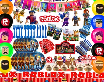Roblox Party Plates | Etsy