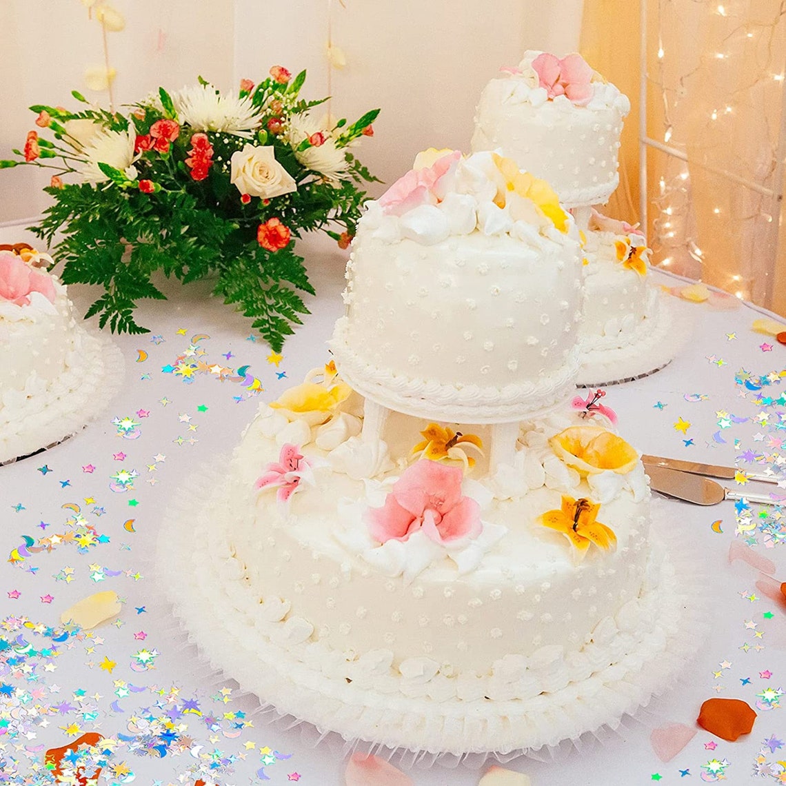 Holographic Star Moon Table Sprinkle Foil Confetti Iridescent - Etsy