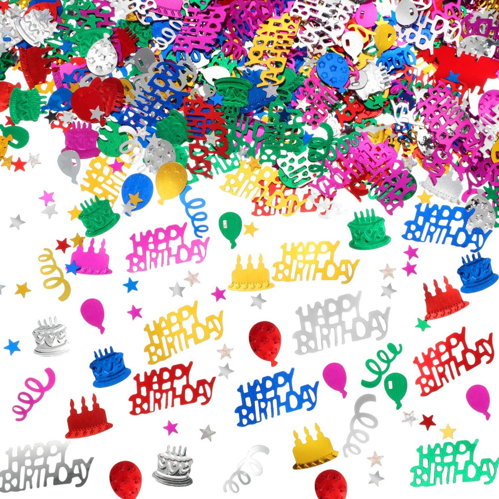 Happy Birthday Confetti Cake Sprinkle Metallic Foil Confetti Table ...