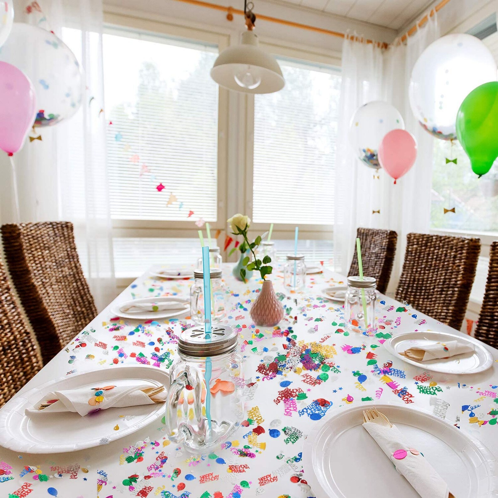 Happy Birthday Confetti Cake Sprinkle Metallic Foil Confetti Table ...