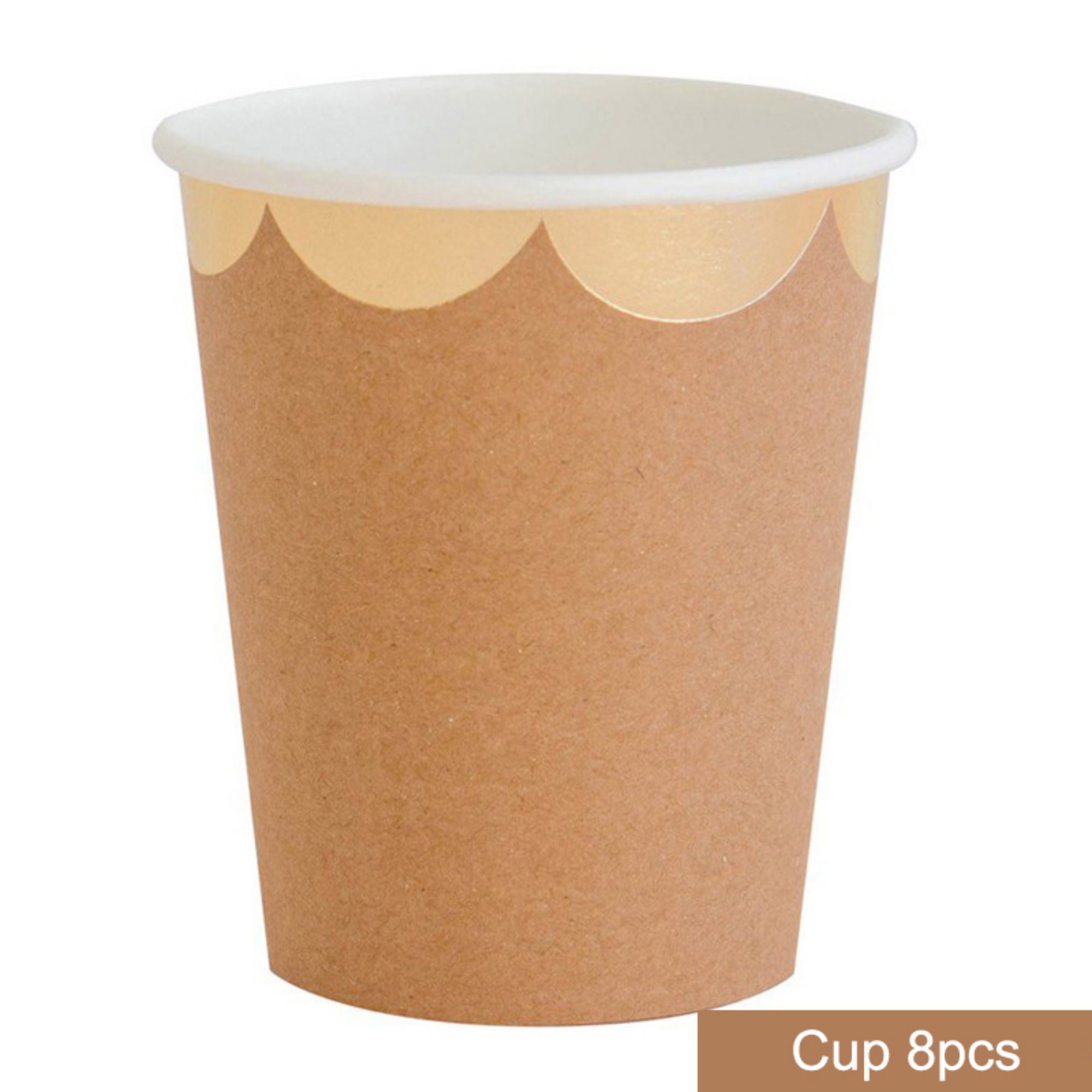 Kraft Paper Party Tableware Set Disposable Paper Plates Cups Napkins ...