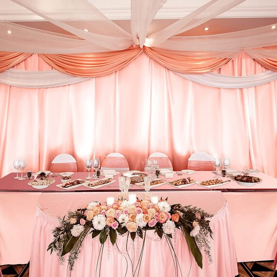 Rose Gold Plastic Table Covers Haooryx 4 Pack Rose Gold Plastic