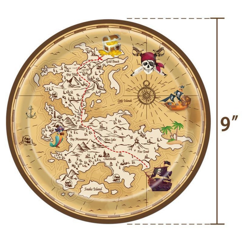 Pirate Ship Party Tableware Disposable Dinnerware Birthday - Etsy
