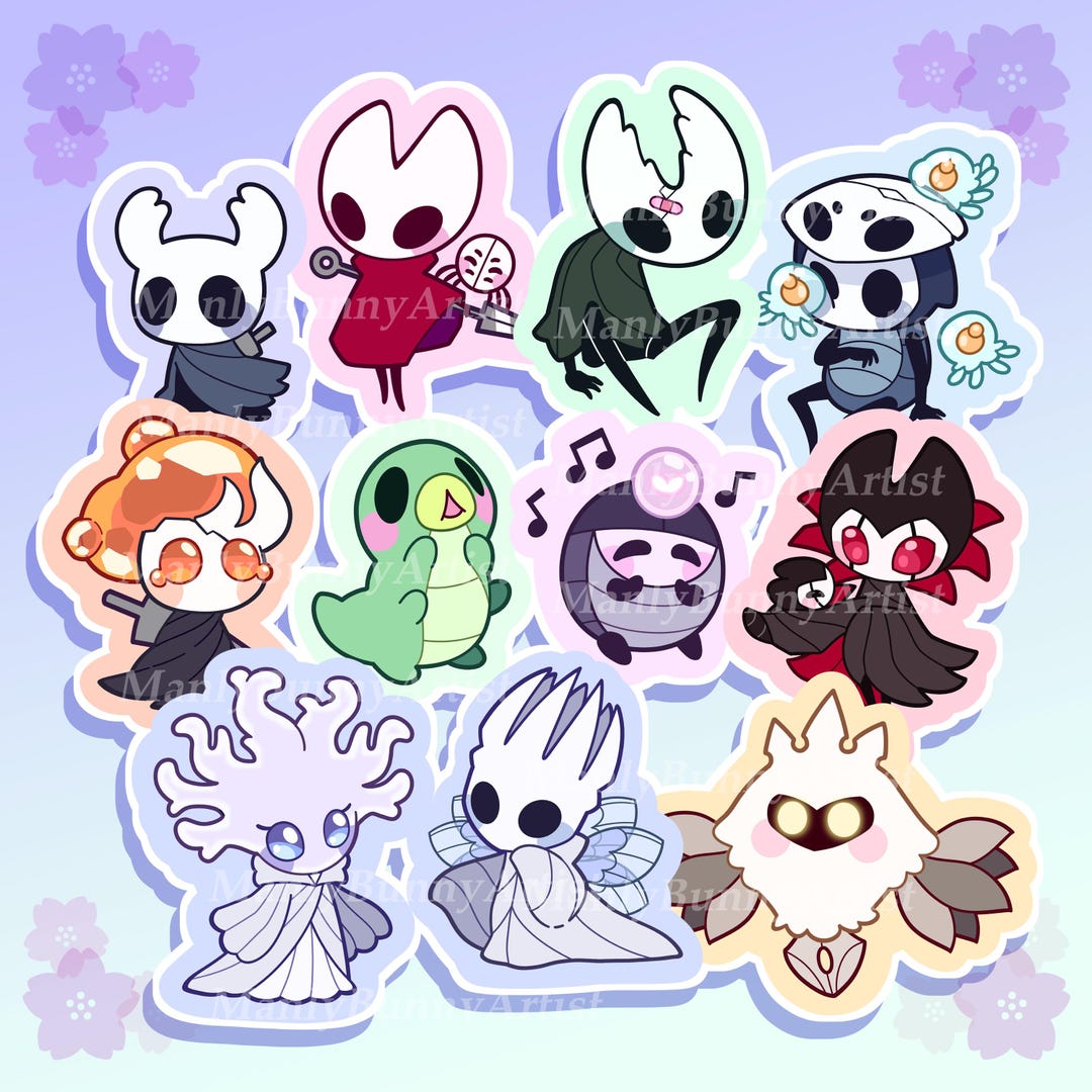 Hollow Knight Inspired Vinyl Stickers | Little Hallownest - Etsy