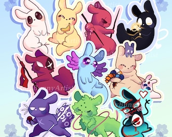 Rain World Stickers Slugcats Monk Survivor Saint Spearmaster Rivulet ...