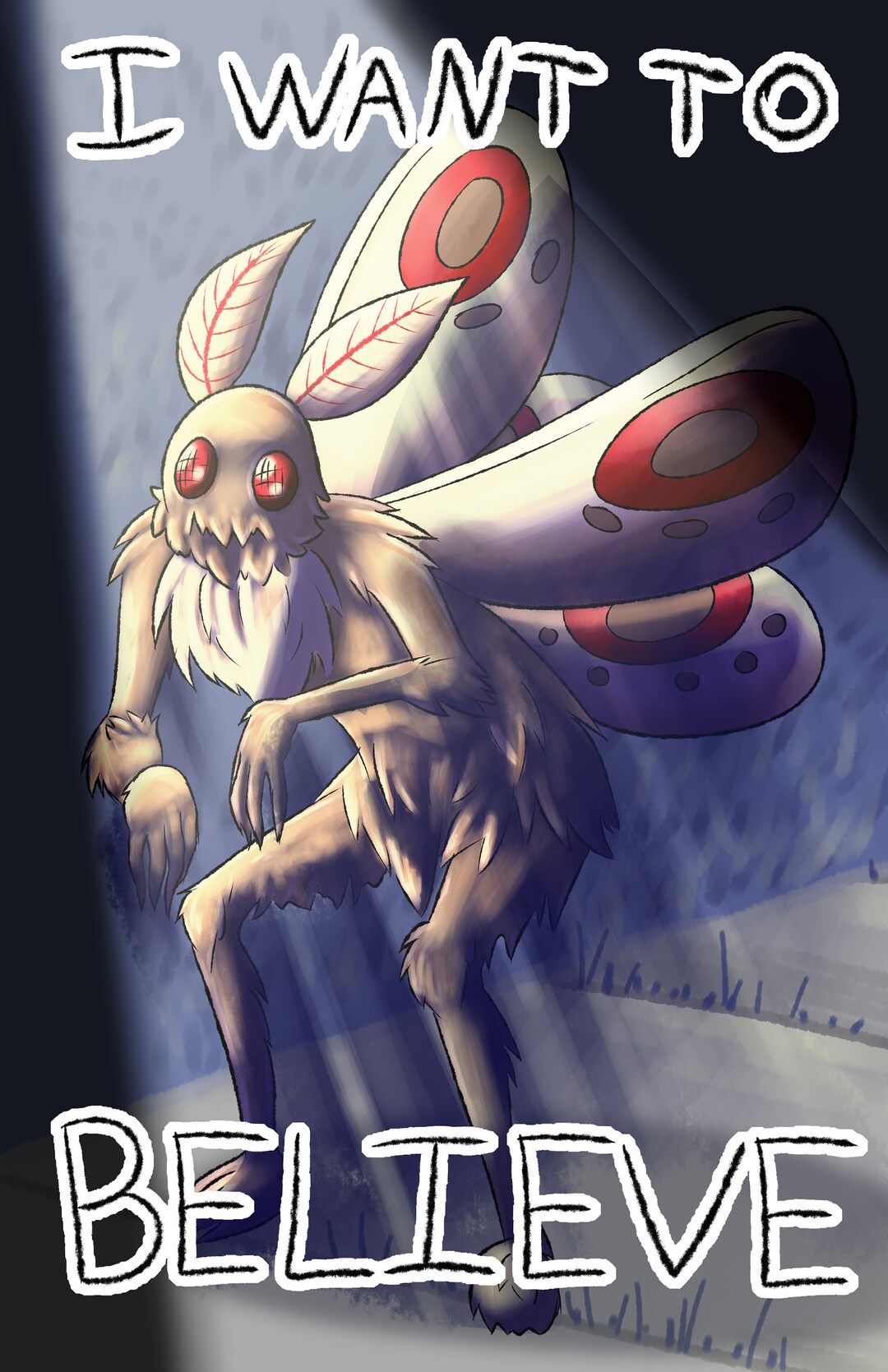 Moth Man Poster - Etsy