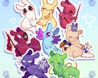 Rain World Stickers Slugcats Monk Survivor Saint Spearmaster Rivulet ...