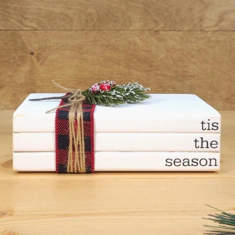 Christmas Book Stack - Etsy