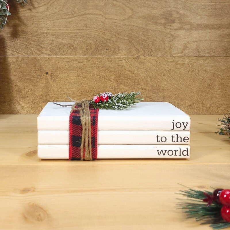 Christmas Book Stack - Etsy