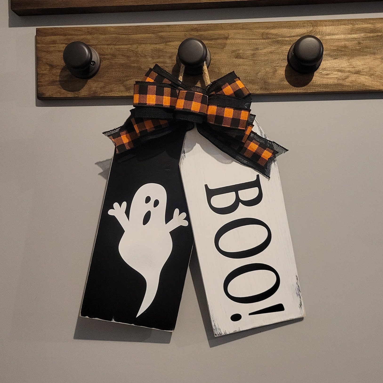 Boo Welcome Sign Door Tags for Front Door / Halloween Farmhouse Decor ...