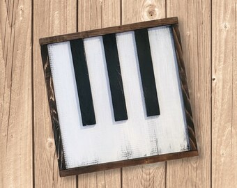 Piano Sign Music Sign Piano Keys Piano Gallery Wall Art Music Musical ...