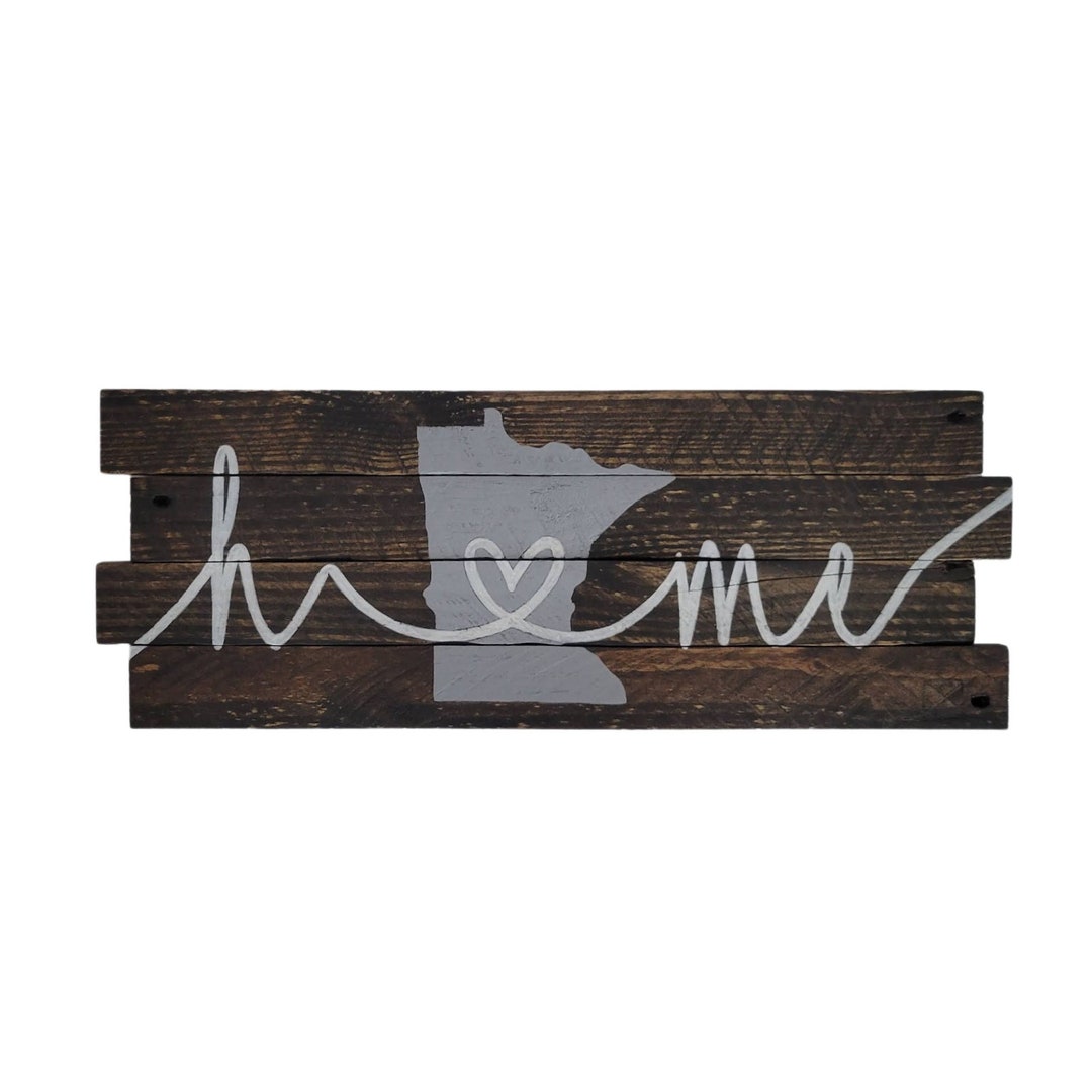 Minnesota Pallet Sign Reclaimed Wood Sign First Home Gift - Etsy