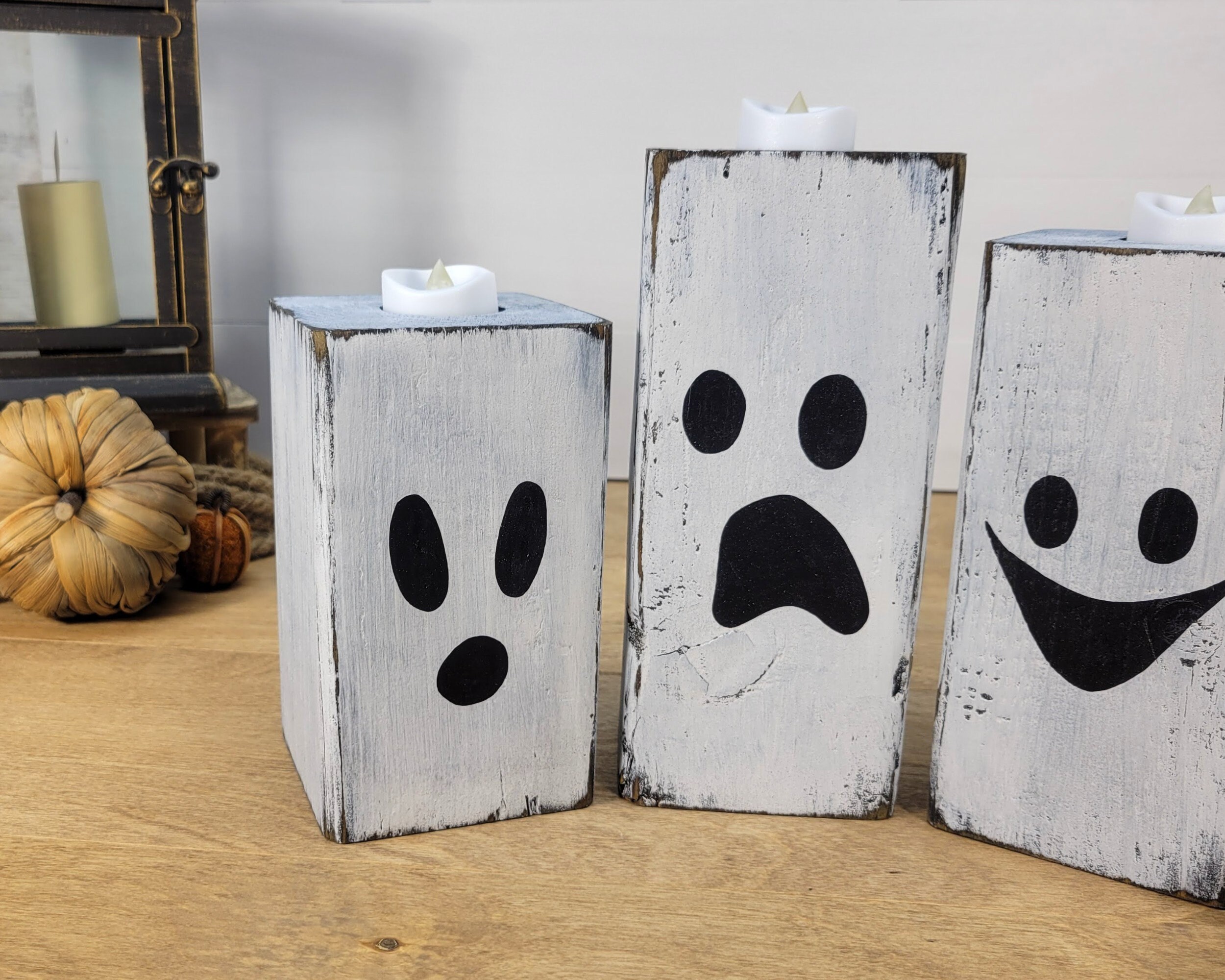 Spooky Ghost Tea Light Candle Holders / Halloween Farmhouse Decor ...