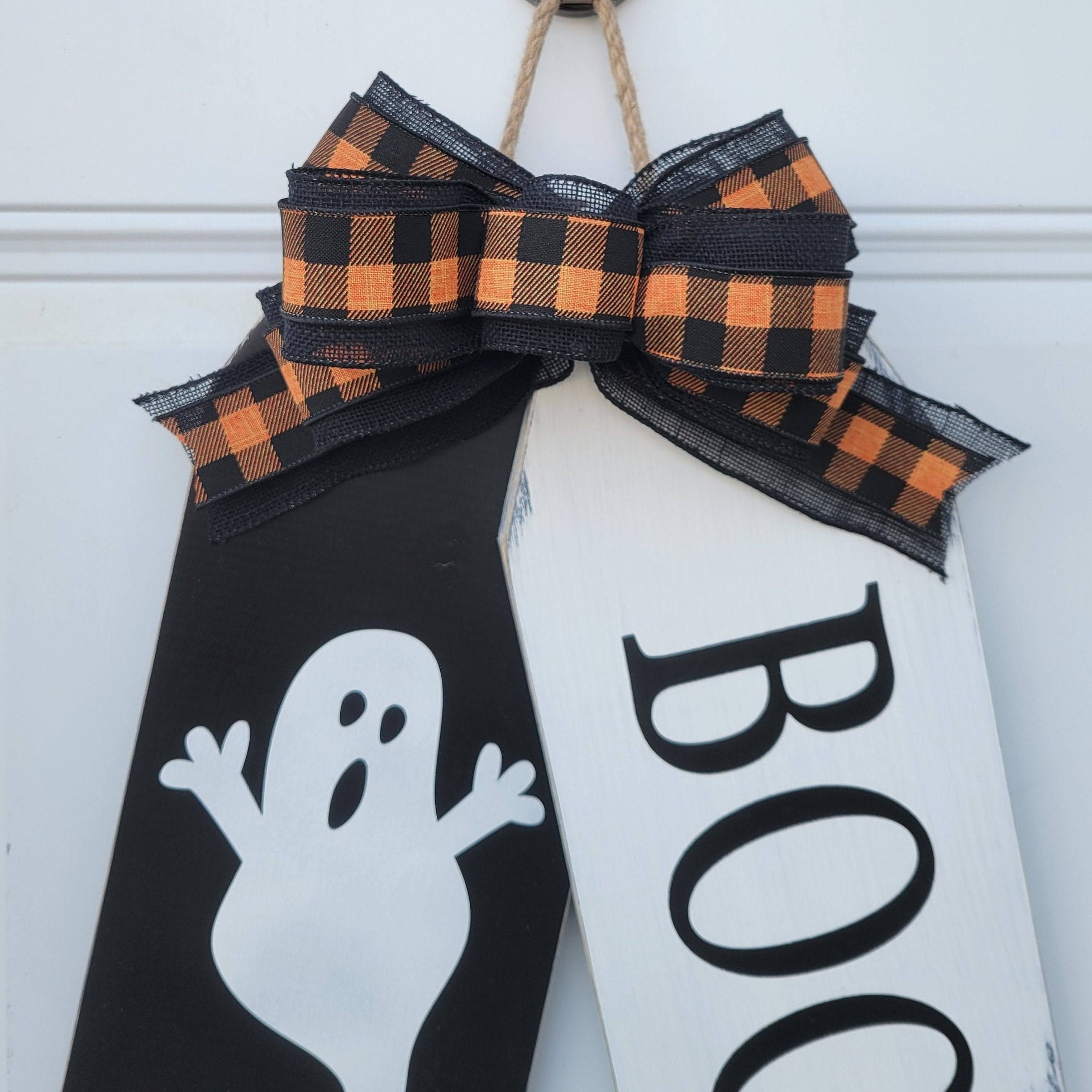 Boo Welcome Sign Door Tags for Front Door / Halloween Farmhouse Decor ...
