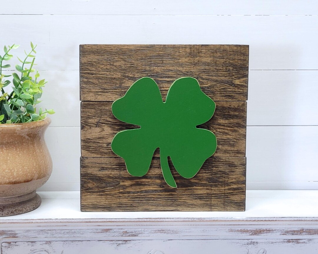 Wooden Four Leaf Clover Pallet Style Sign / St. Patrick's Day Irish ...