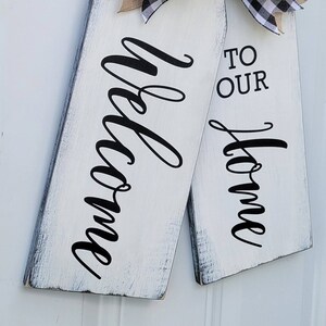 Welcome Sign Door Tags for Front Door / Farmhouse Decor Style Door ...