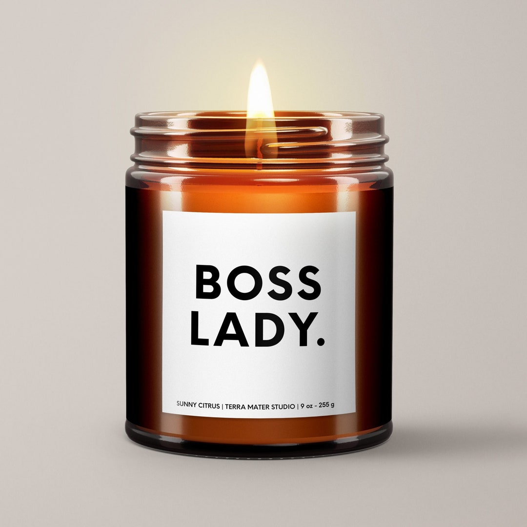 Boss Lady Soy Wax Candle Gift for Girl Boss Female Boss Gift for Her ...