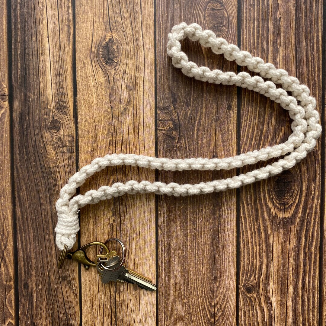Macrame Lanyard Macrame Keychain Long Macrame Keychain - Etsy