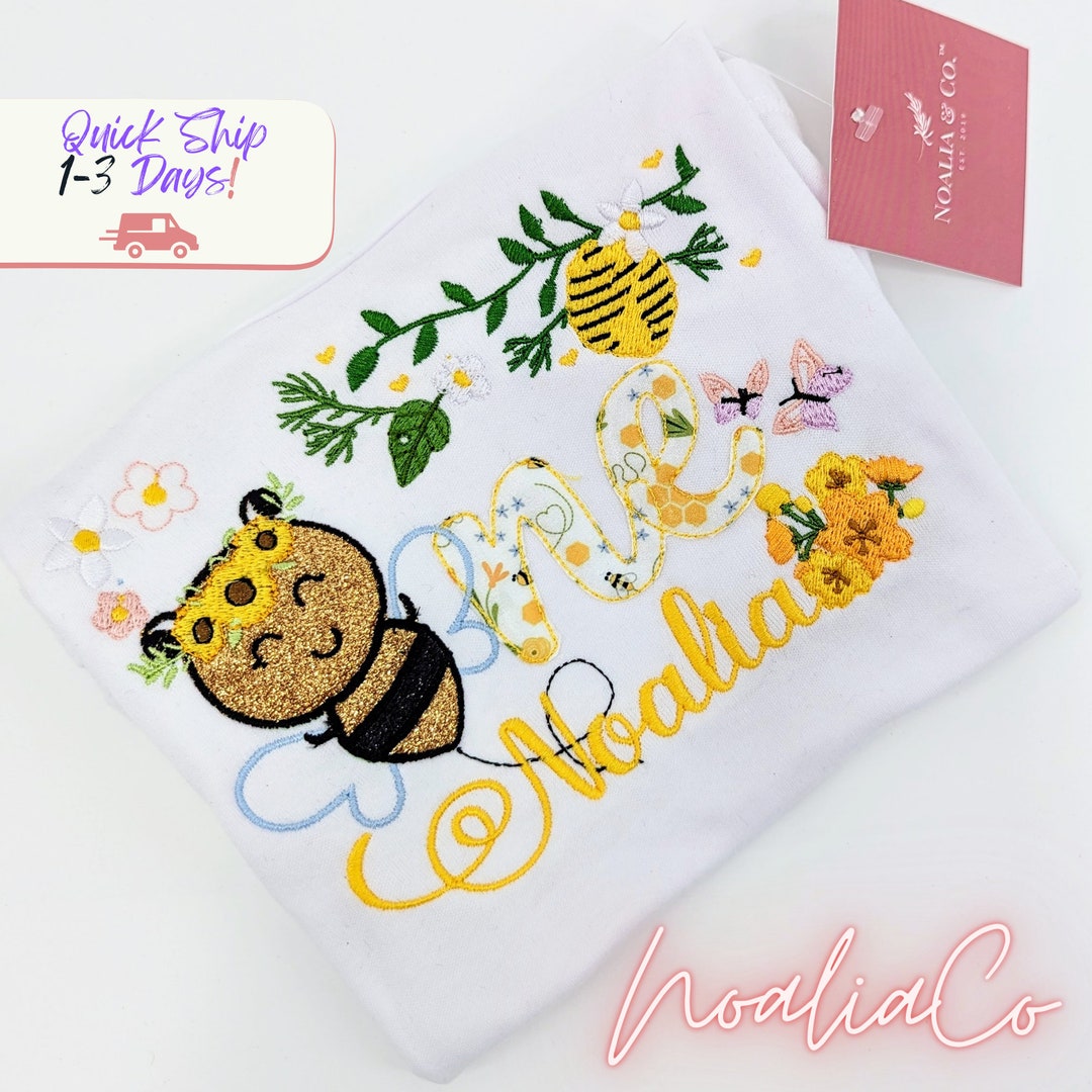 Girls Bee Birthday Shirt, It’s My Bee Day Embroidery Shirt Girls, Girls ...