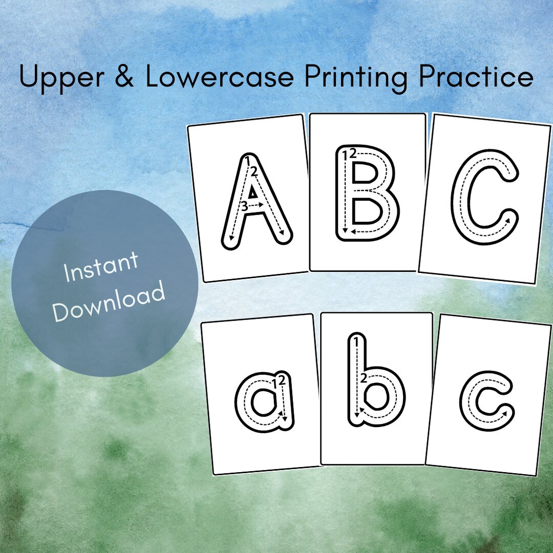 Alphabet Printing Practice - Upper-case - Lower-case - Learning ...