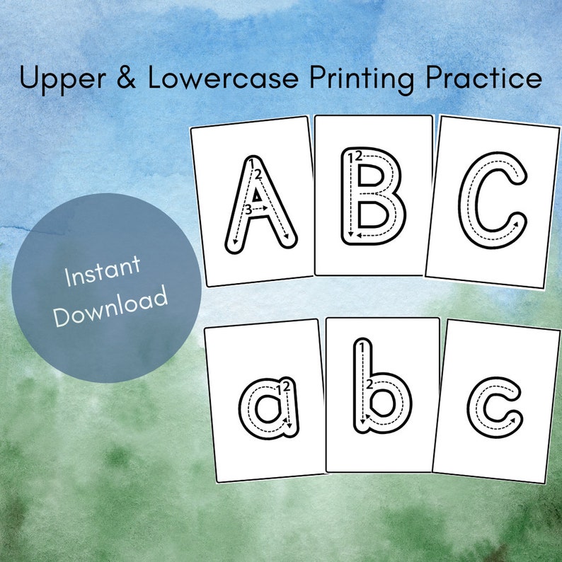 Alphabet Printing Practice - Upper-case - Lower-case - Learning ...