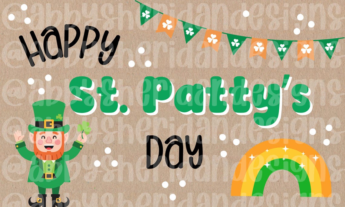 Editable St. Patrick's Day Banner Templates – Shamrock Party Decor ...