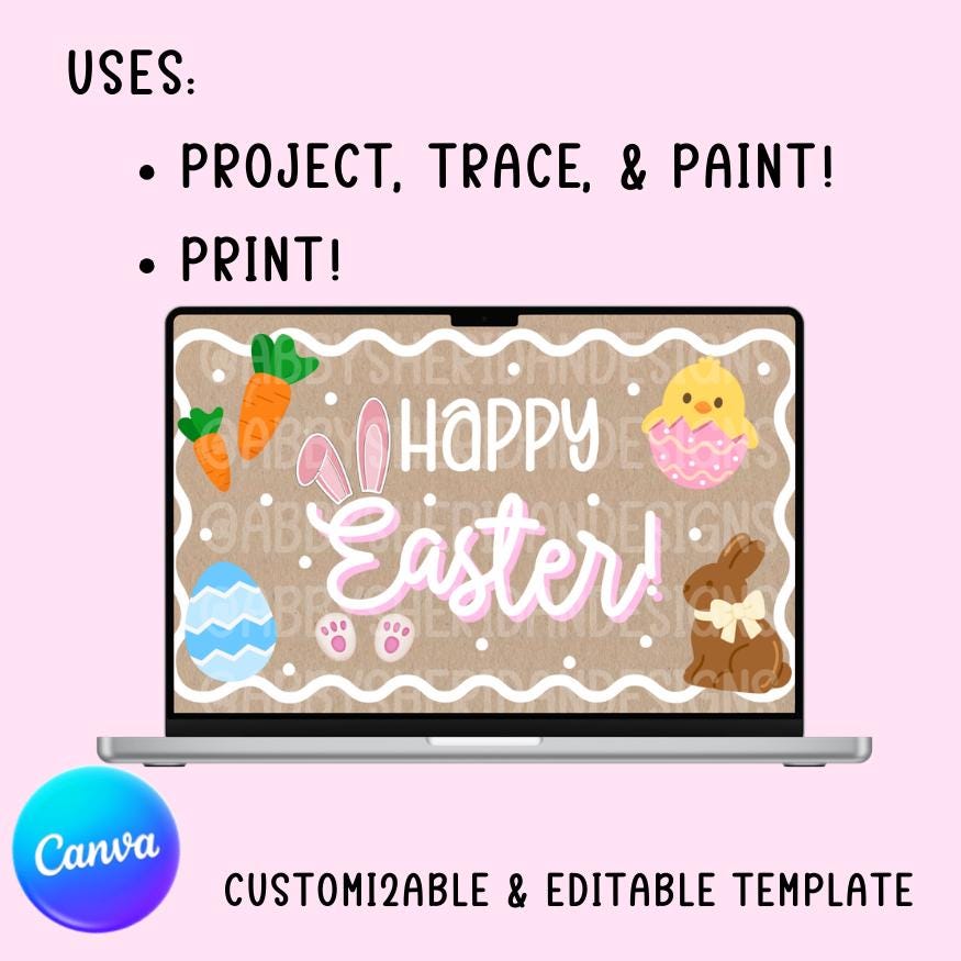 Editable Easter Banner Templates – Pastel Bunny Spring Party ...