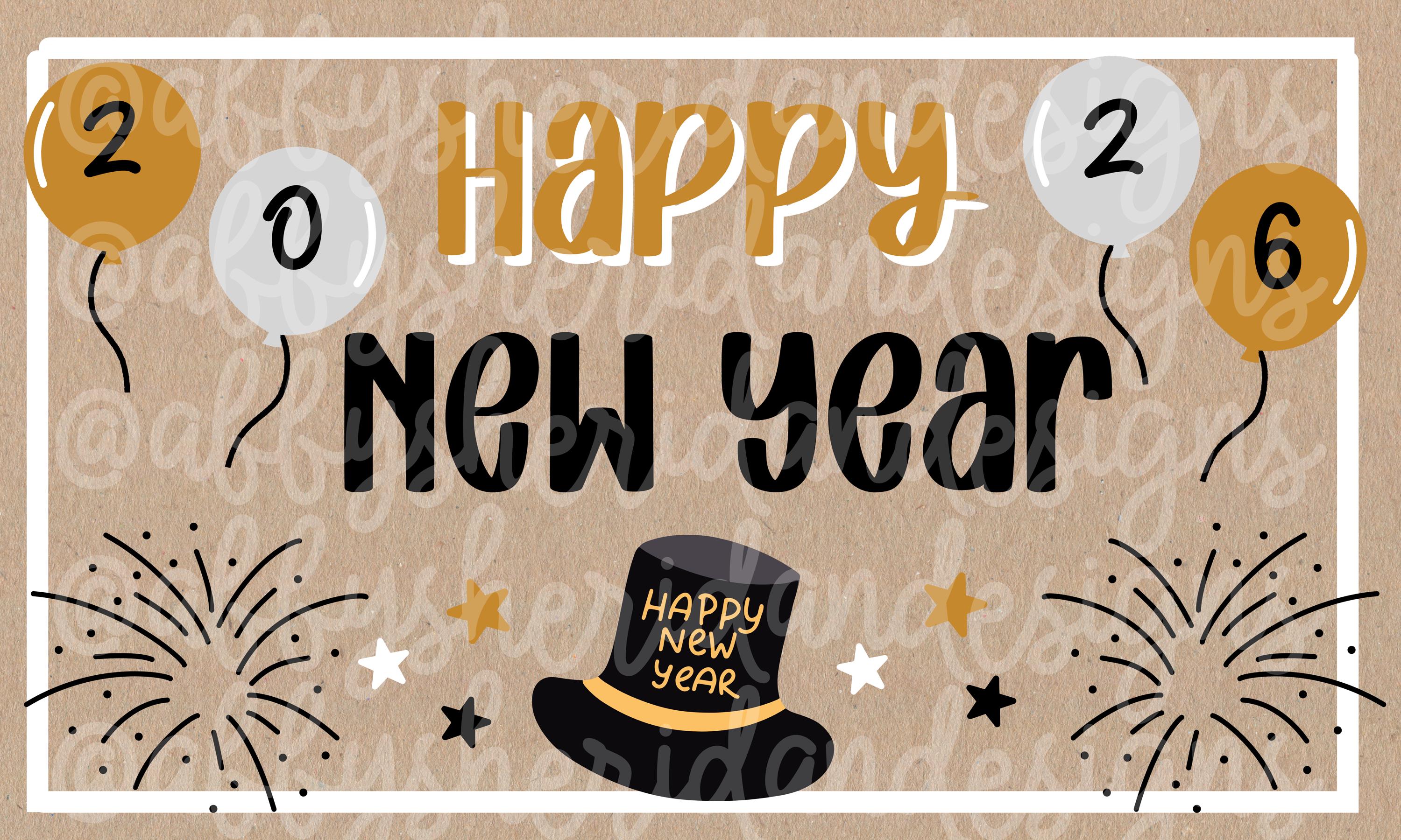 Editable New Year's Eve Banner Template – Printable NYE Party Decor ...