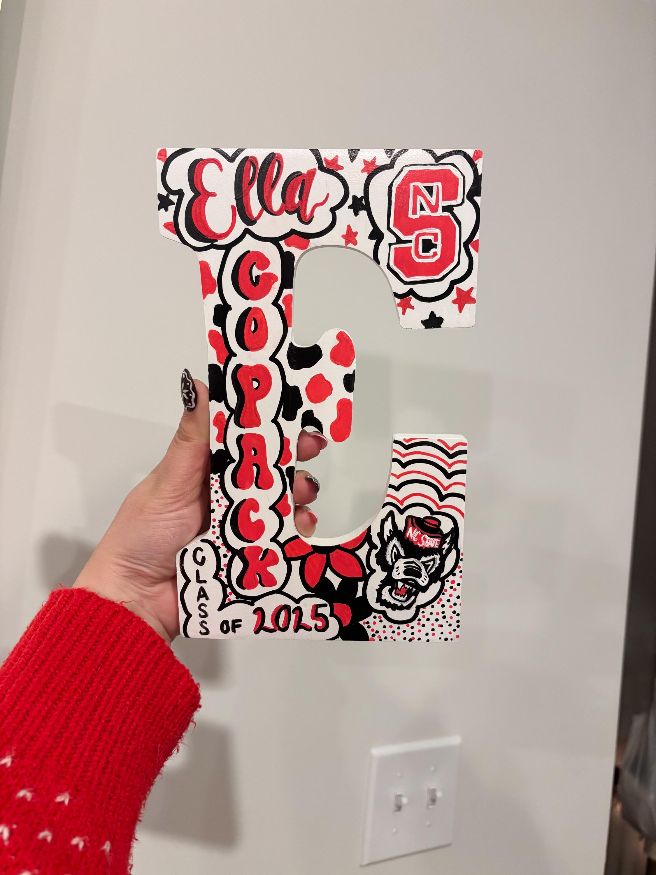 Custom College Wooden Letter, Sorority Dorm Decor - Etsy