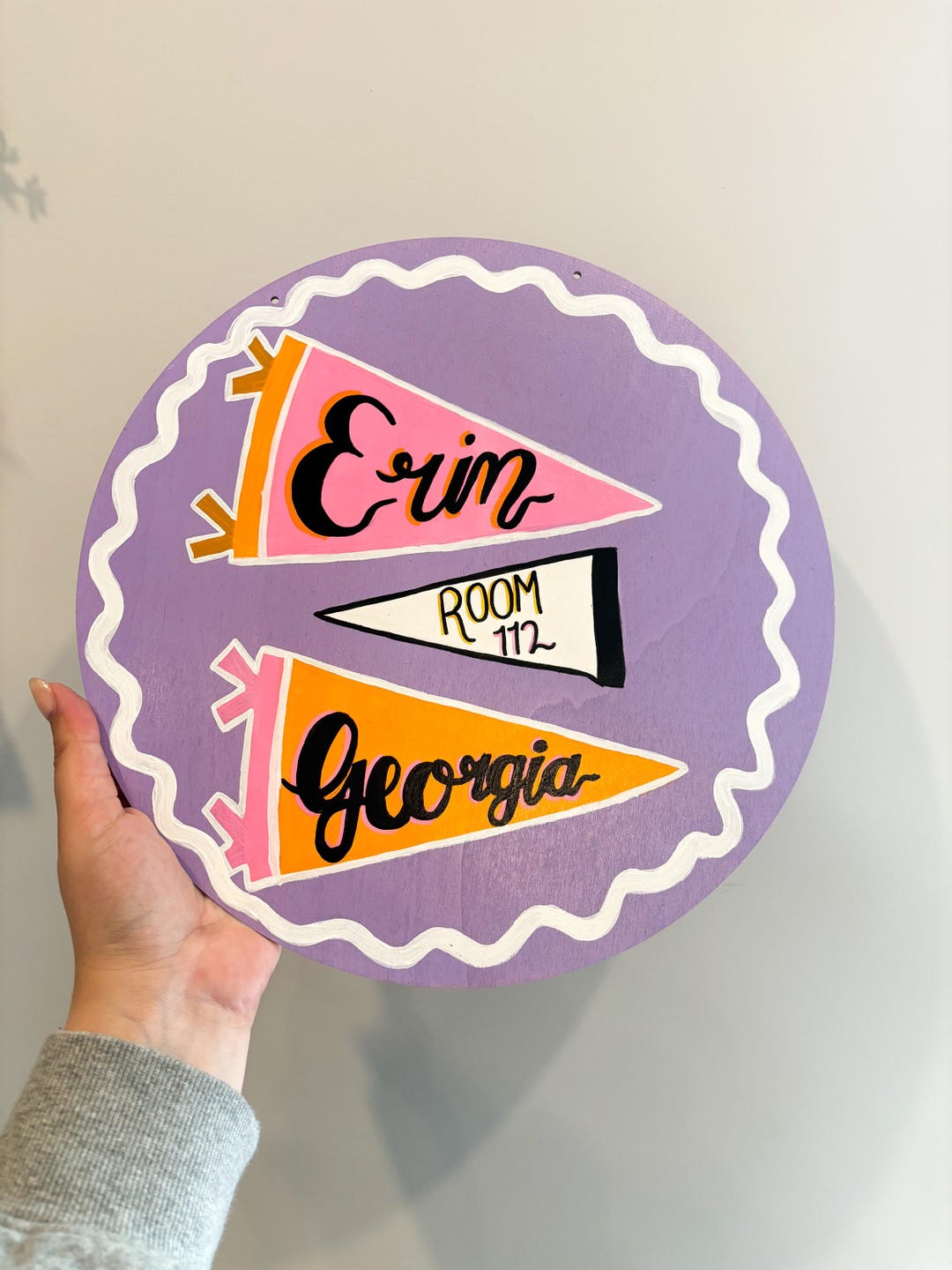 Custom College Dorm Sign, Dorm Sign, Bedroom Door Sign, Clemson Dorm ...