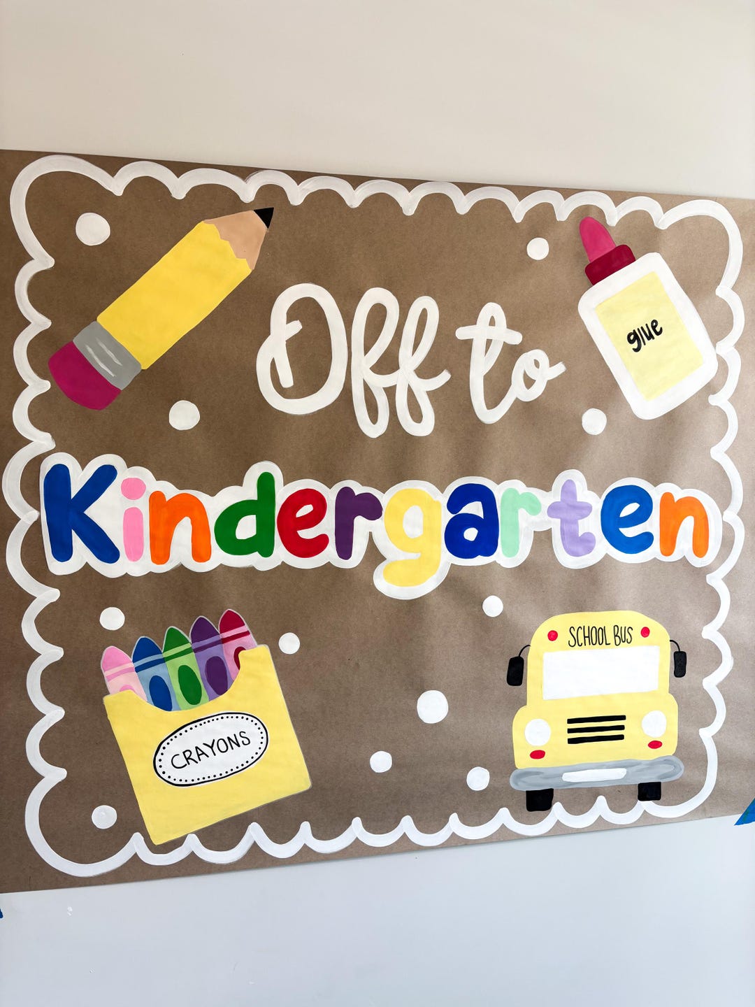Custom Hand-painted Back to School Banner, Painted Banner, Kindergarten ...