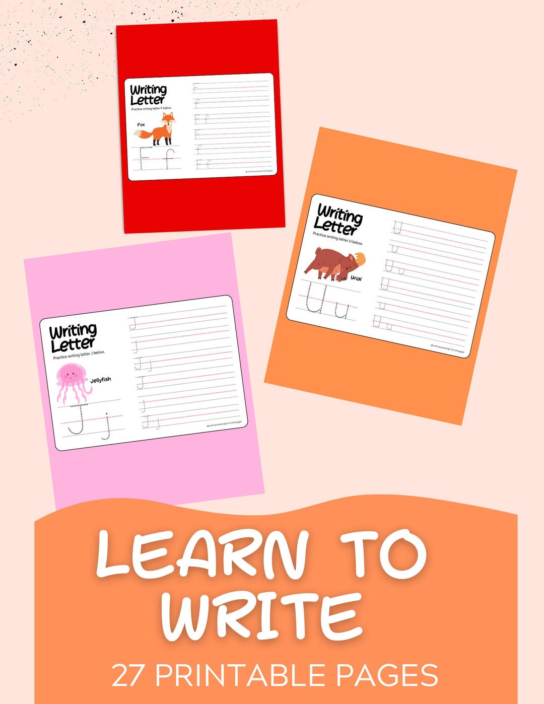 Printable Learn to Write Workbook, Practice Tracing for Toddlers Age 3 ...