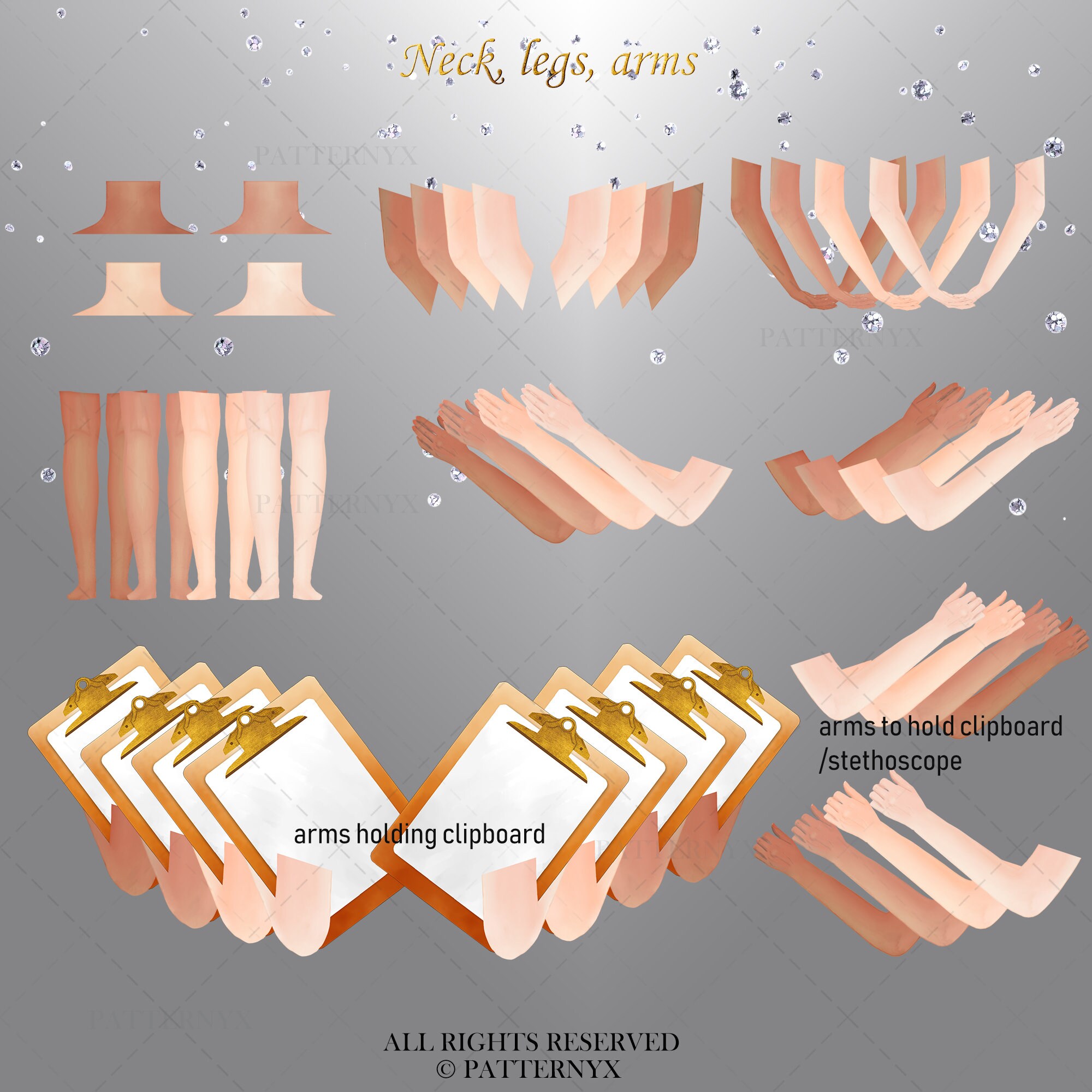 Custom Medical Nurse Clipart Bundle, Doctor Clipart, Nurse PNG Design ...