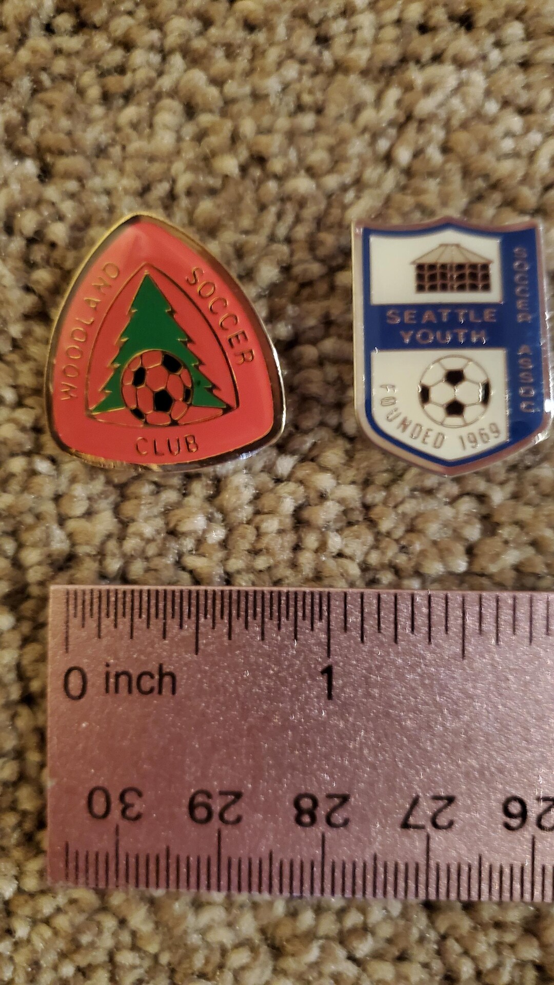 Woodland Soccer Club and Seattle Youth Soccer Pins - 1990s - Etsy