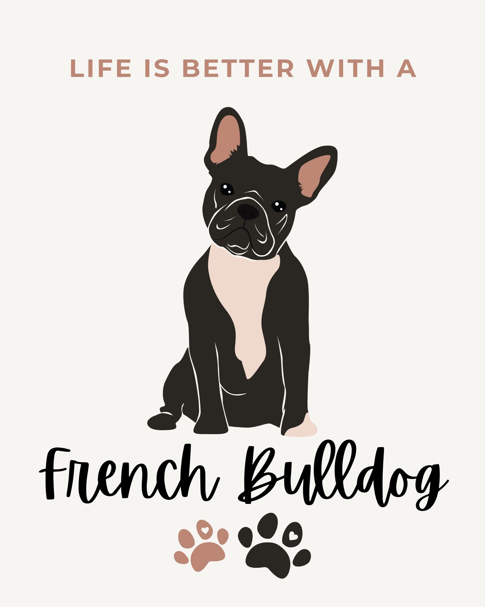 French Bulldog Printable, Frenchie Art PDF File, French Bulldog Lover ...