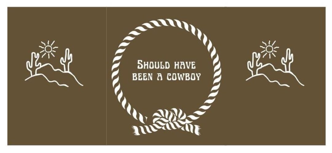 Printable Wall Art Cowboy Print Roper Cactus Canva Set of 3 - Etsy