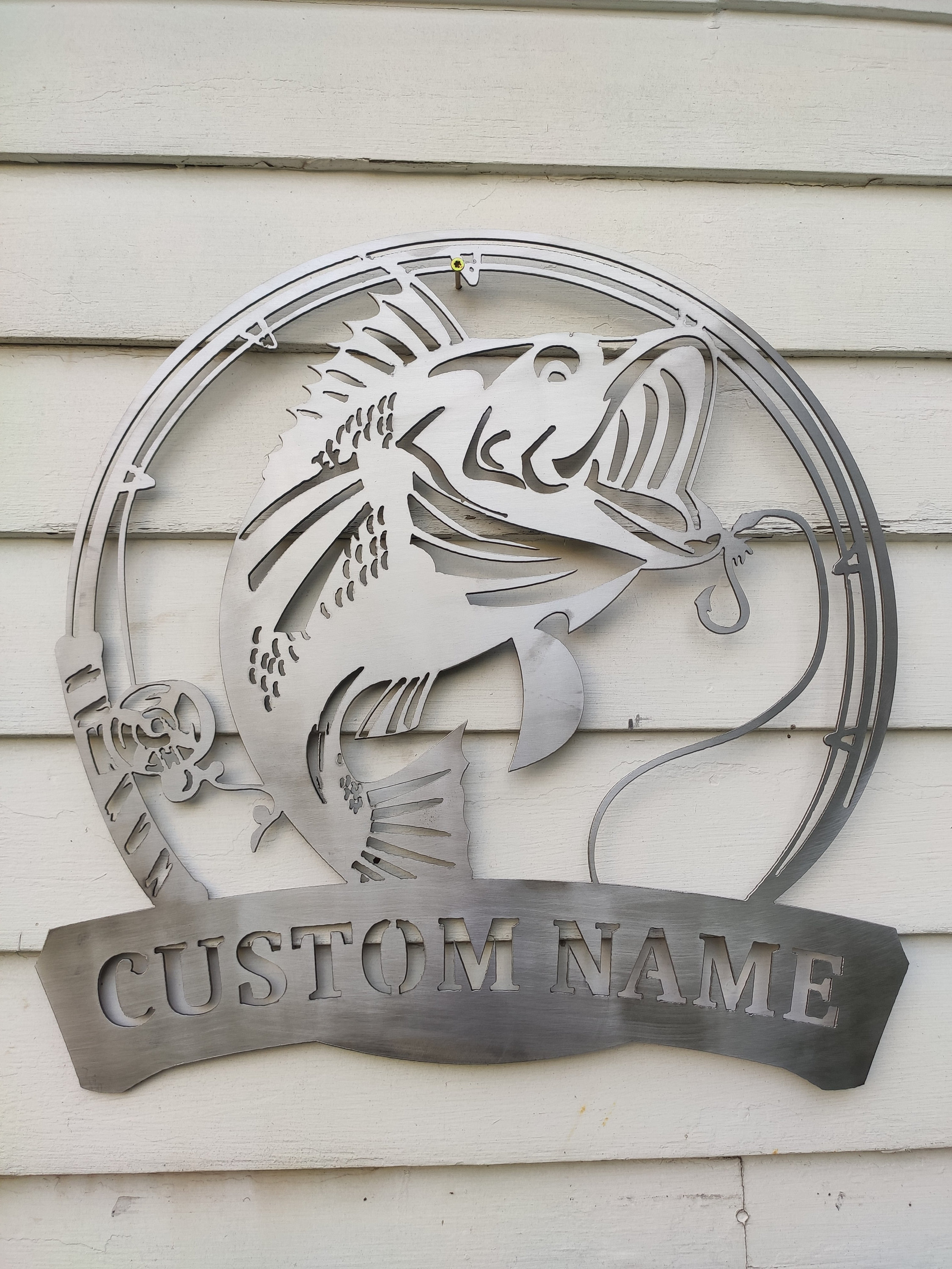 Custom Bass Fishing Themed Metal Sign - Etsy