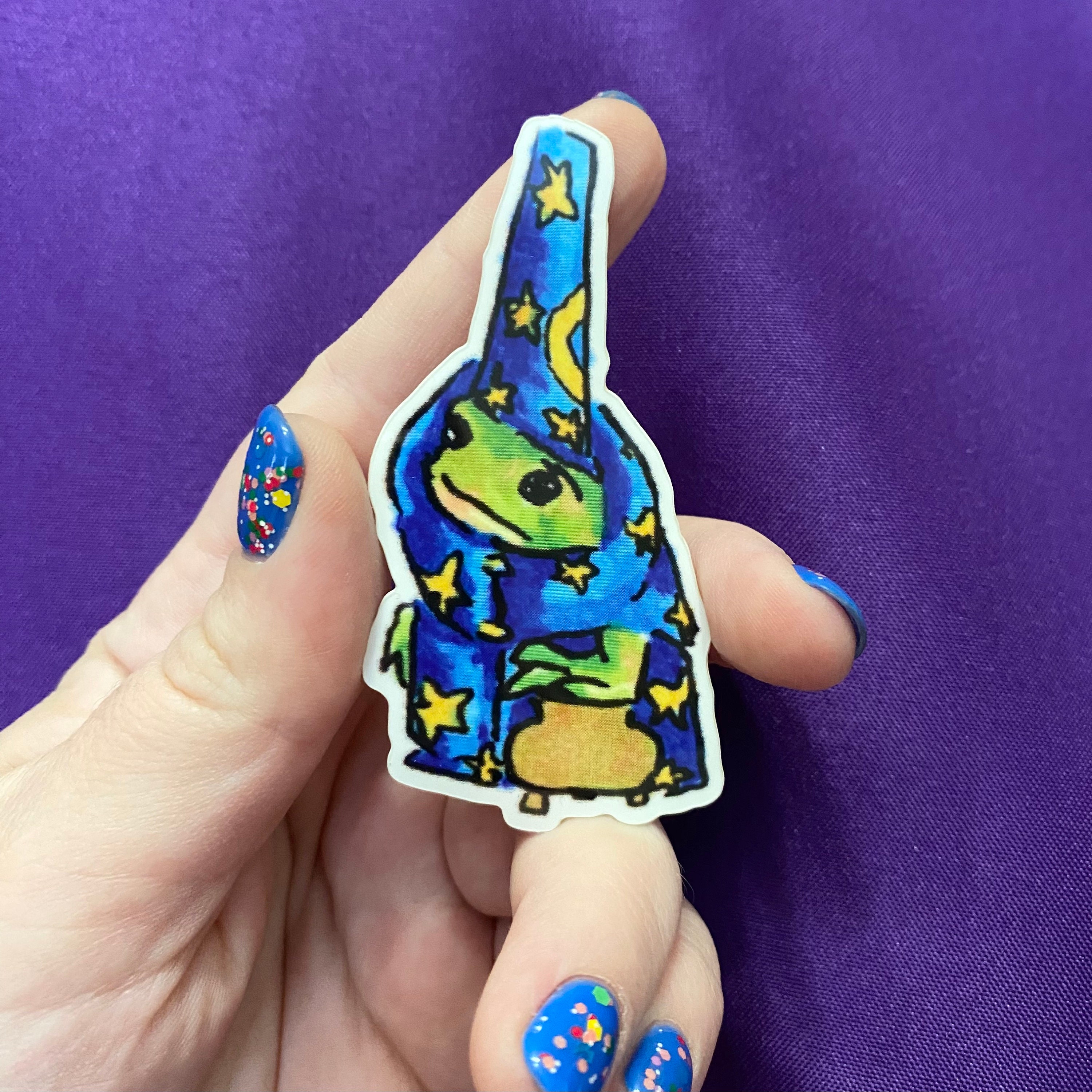 Wizard Frog Sticker - Etsy