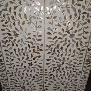 Mother of Pearl Floral Design Chest of 4 Drawers White Mother | Etsy