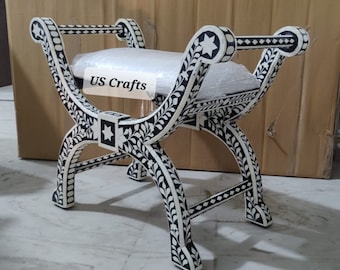 Bone Inlay Roman Chair - Etsy